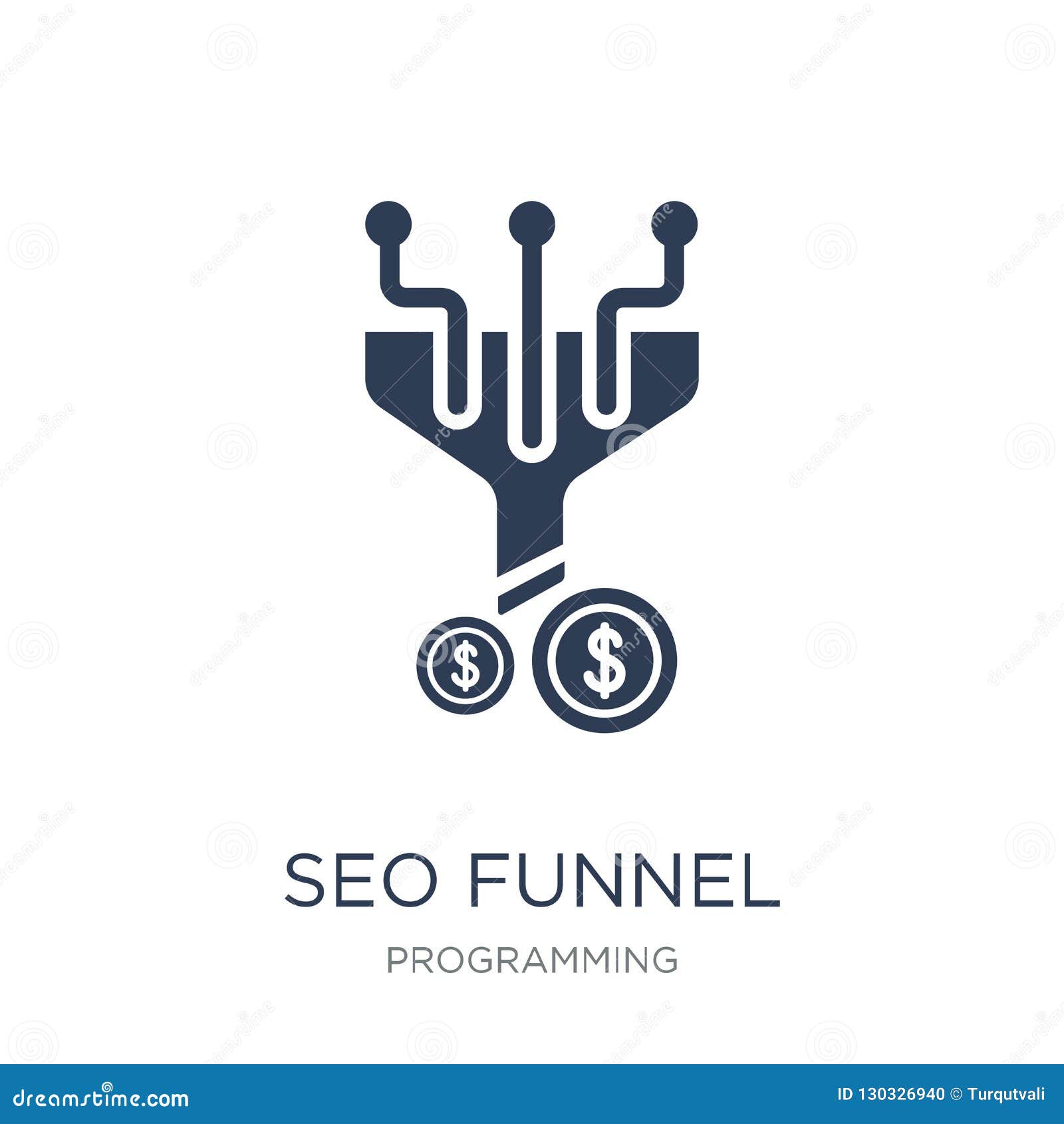 Seo Funnel Icon. Trendy Flat Vector Seo Funnel Icon on White Background ...