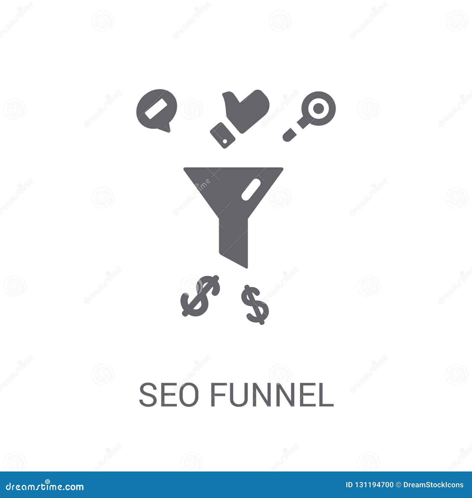 Seo Funnel Icon. Trendy Seo Funnel Logo Concept on White Background ...