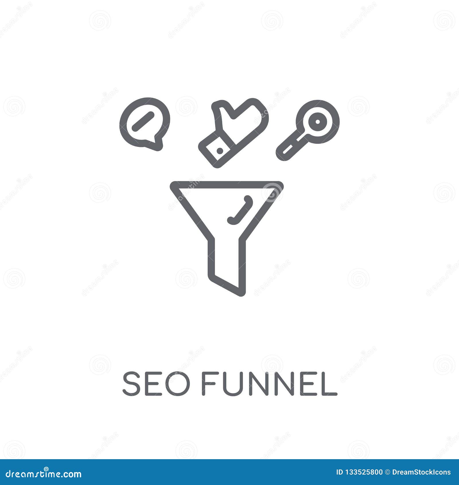 Seo Funnel Linear Icon. Modern Outline Seo Funnel Logo Concept O Stock ...