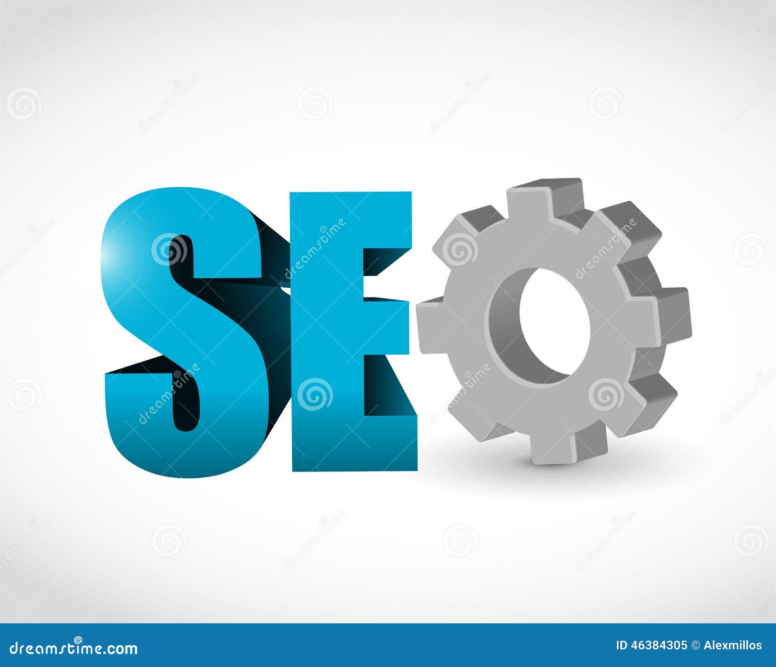 Seo Gear Text Sign Illustration Design Stock Illustration ...
