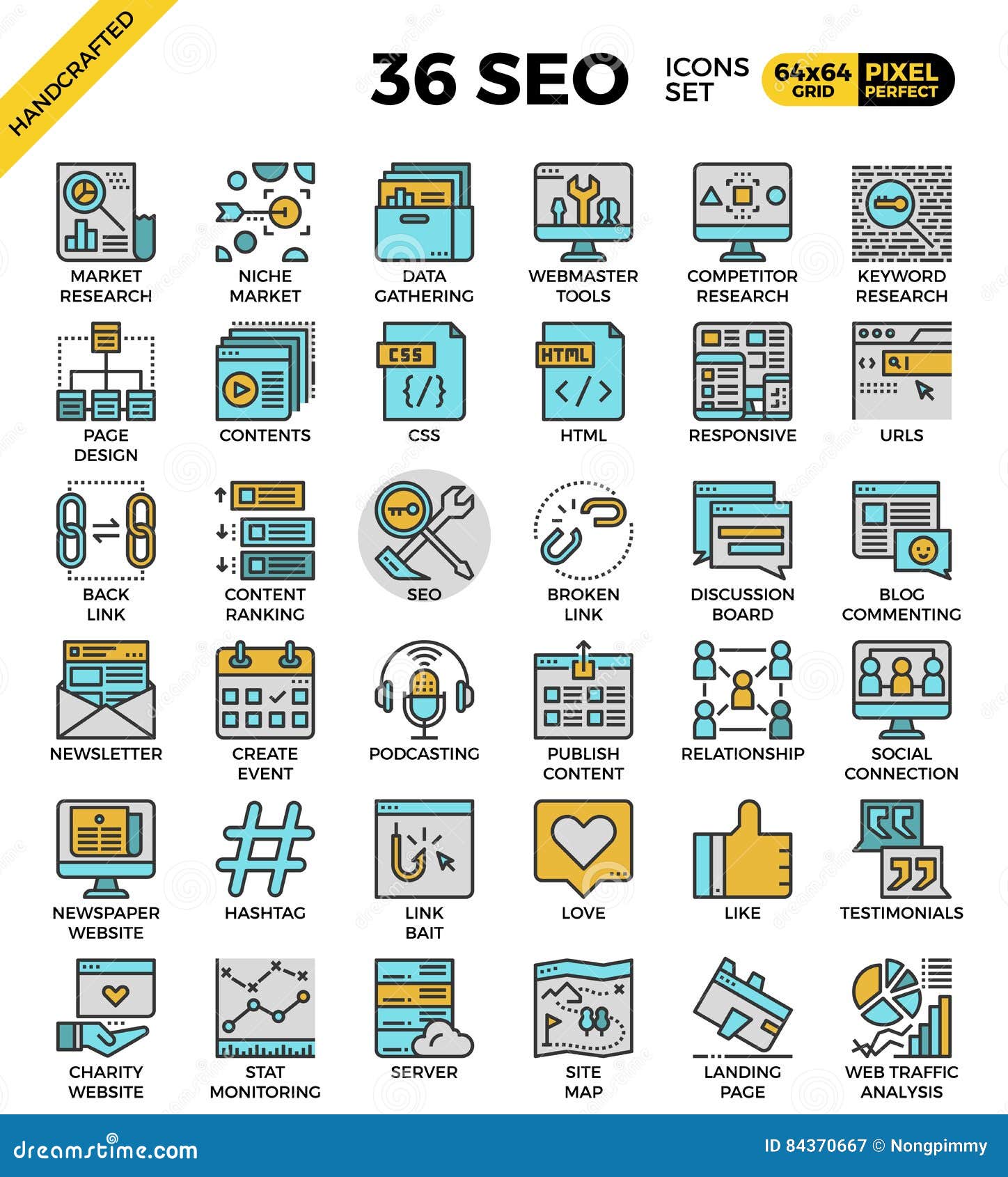 SEO - Icone Di Ottimizzazione Del Motore Di Ricerca Illustrazione ...