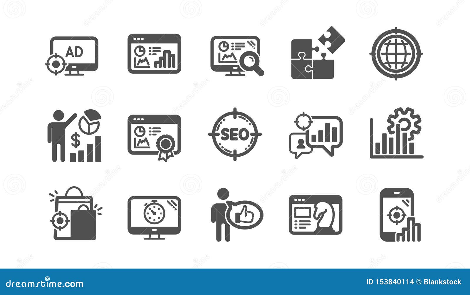 Seo Icons. Increase Sales, Business Strategy and Search Optimization ...
