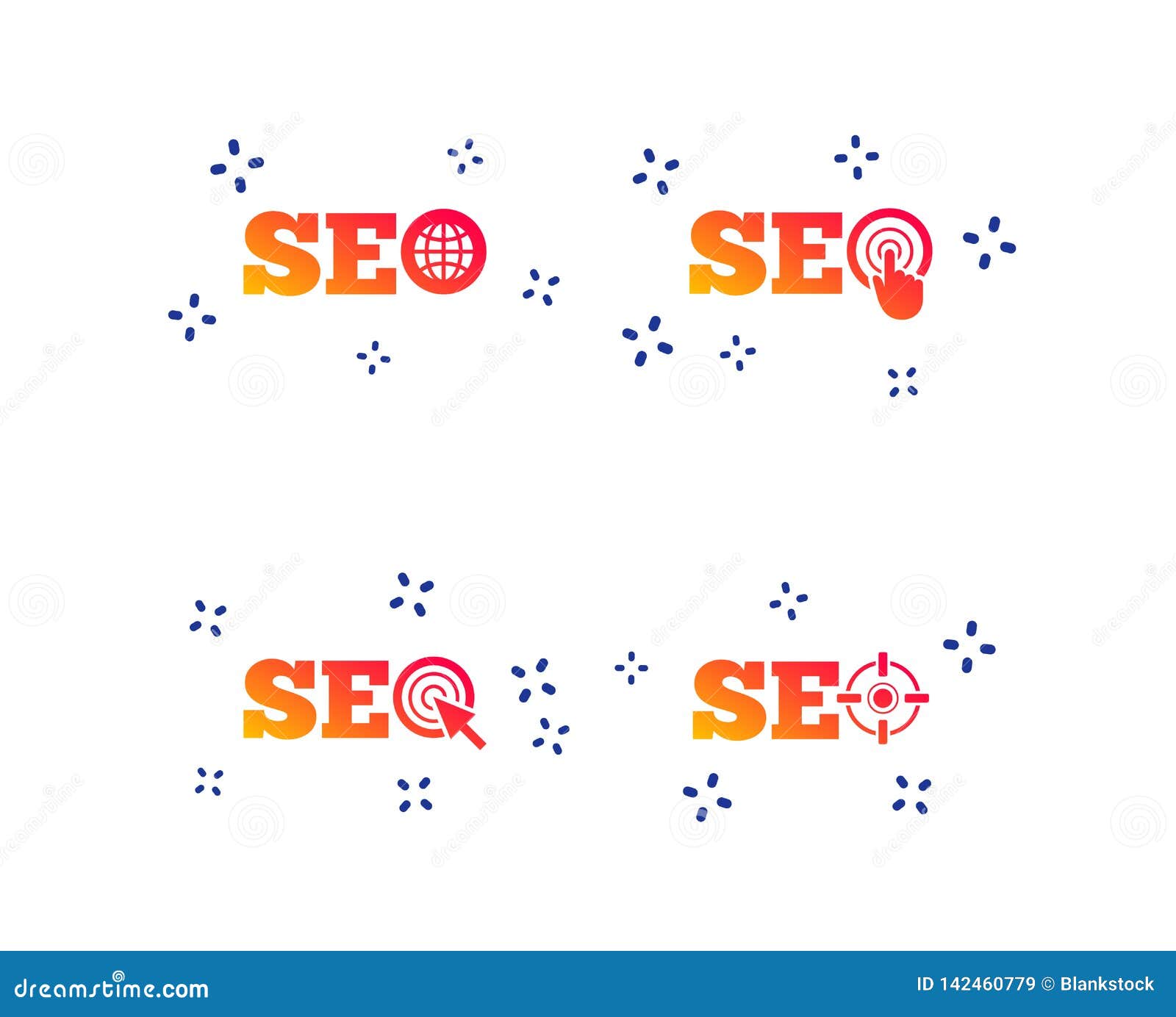 SEO Icons. Search Engine Optimization Symbols. Vector Stock Vector ...