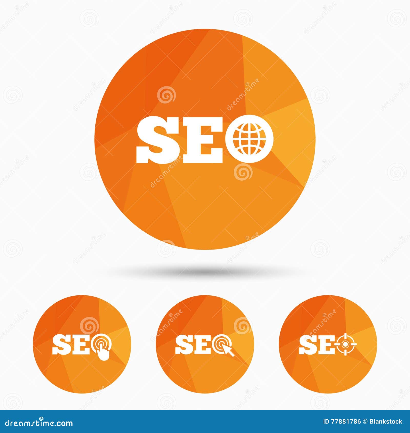 SEO Icons. Search Engine Optimization Symbols Stock Vector ...
