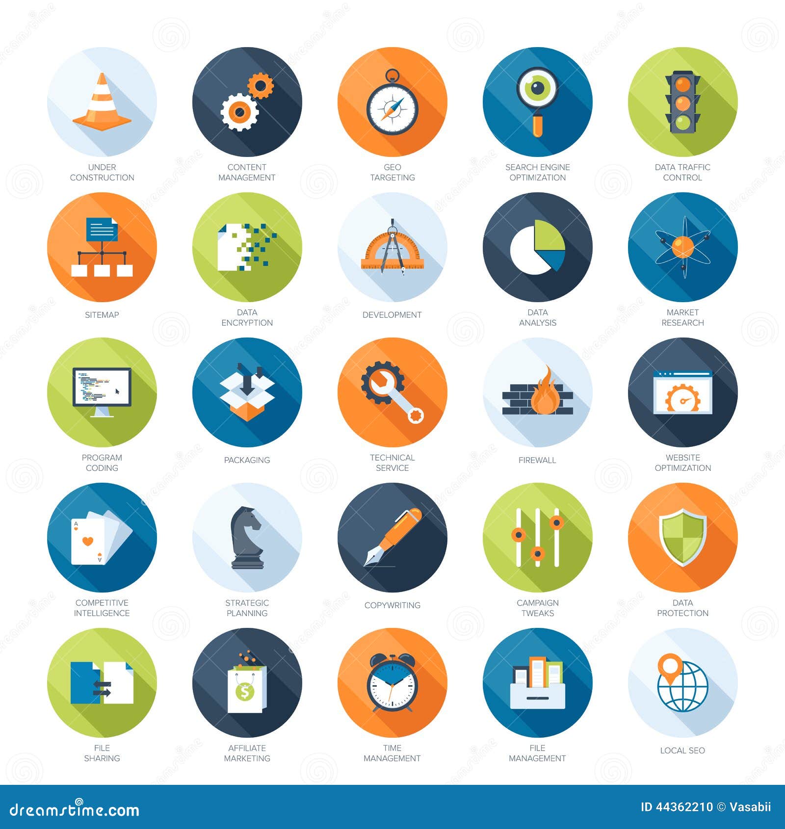 SEO icons stock vector. Illustration of media, concept - 44362210