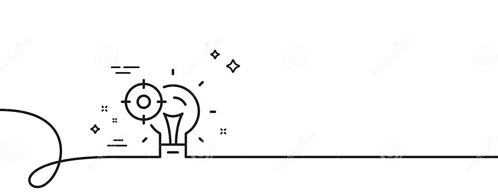 Seo Idea Line Icon Web Targeting Sign Traffic Management Continuous Line With Curl Vector