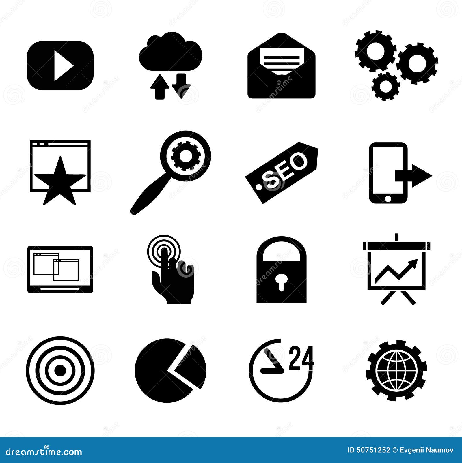 SEO and Internet Vector Icon Set Web, Website Stock Vector ...