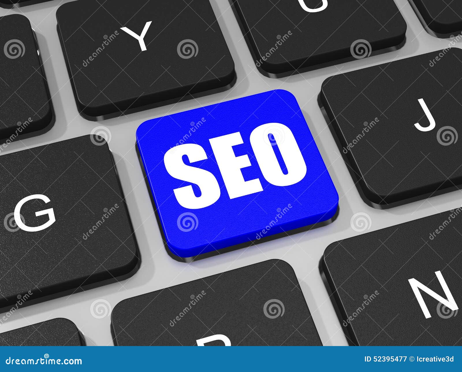 SEO Key on Keyboard of Laptop Computer. Stock Illustration ...