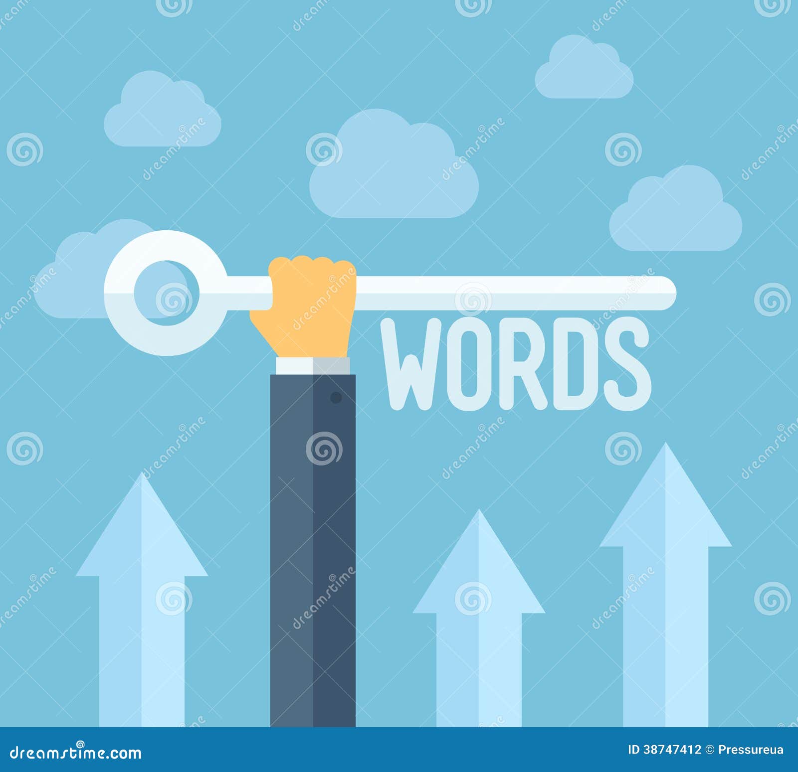 SEO Keywords Flat Illustration Concept Stock Vector - Illustration of ...