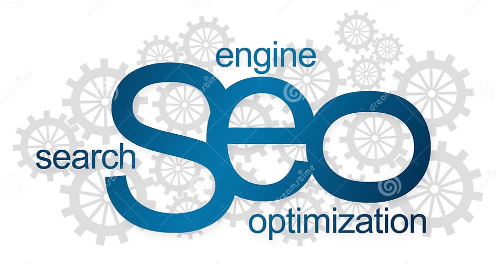 SEO Logotype with Gears stock de ilustración. Ilustración de internet ...