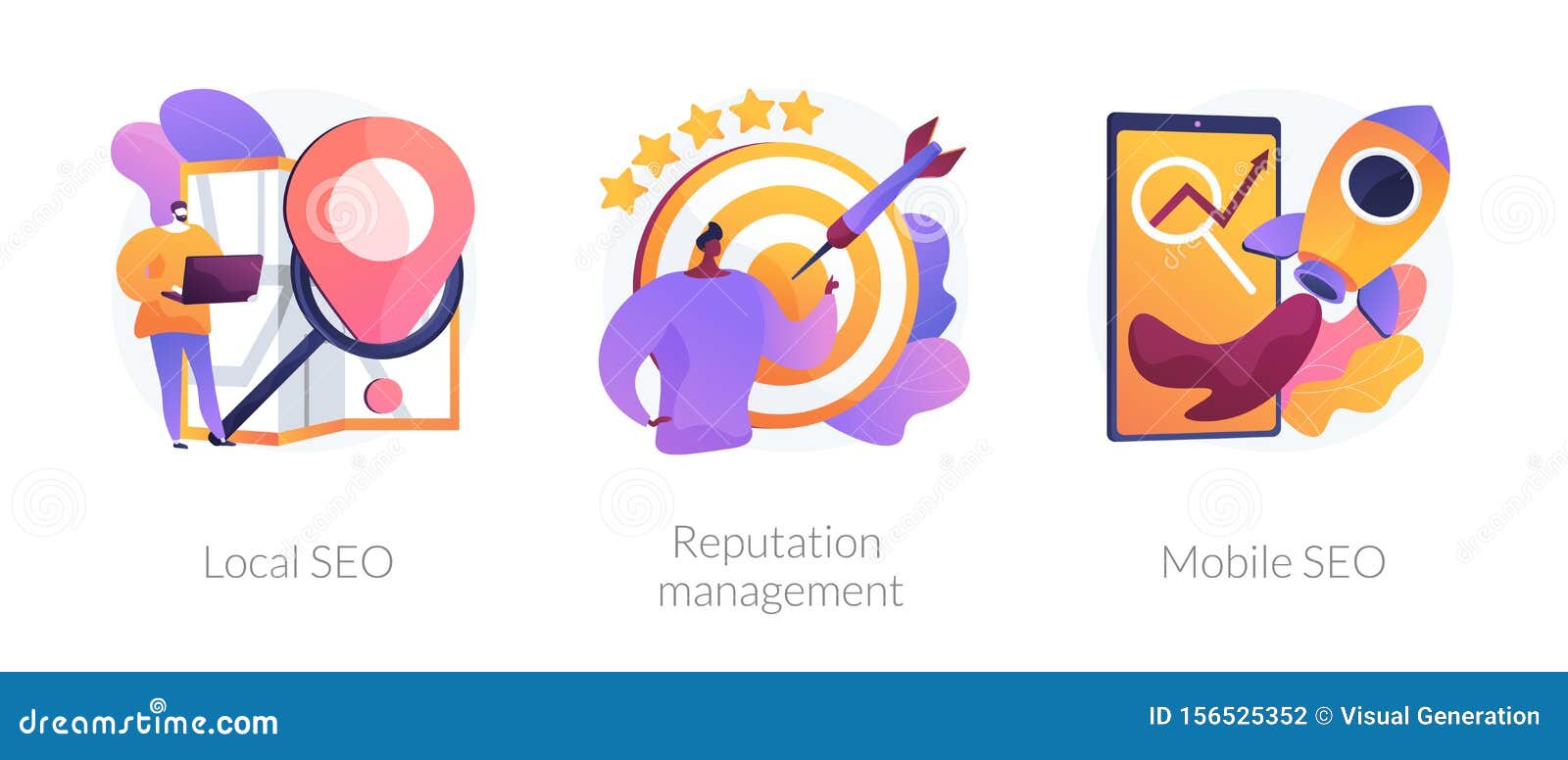 SEO Management Vector Concept Metaphors. Stock Vector - Illustration of ...