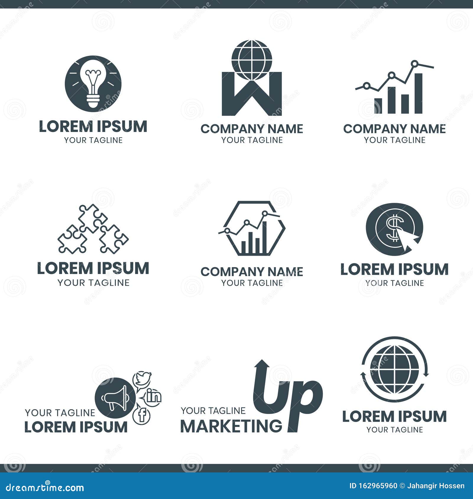 SEO and Marketing Logo Template Stock Vector - Illustration of arrow ...