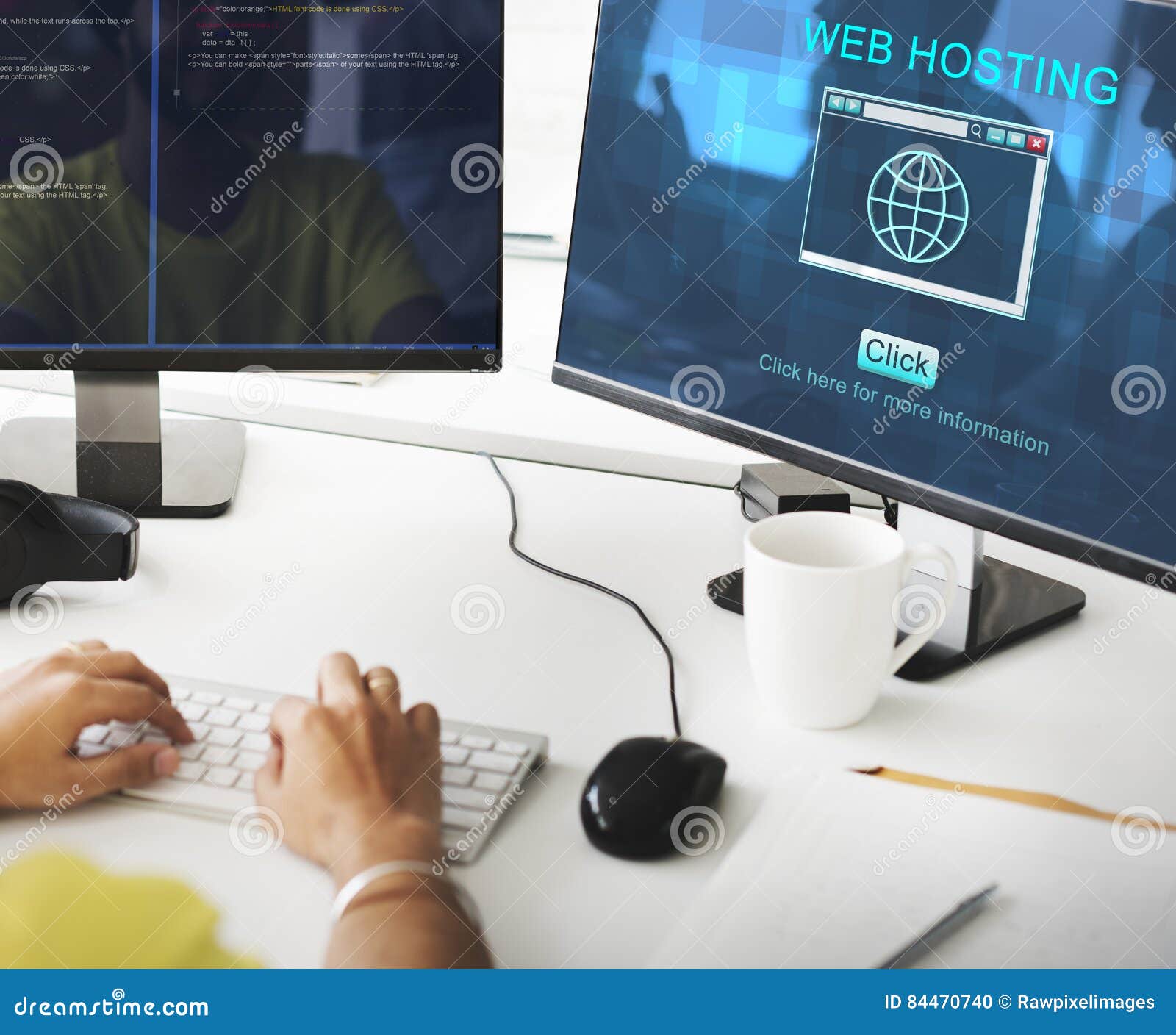 SEO Online Website Web Hosting Technology Concept Stock Photo - Image ...