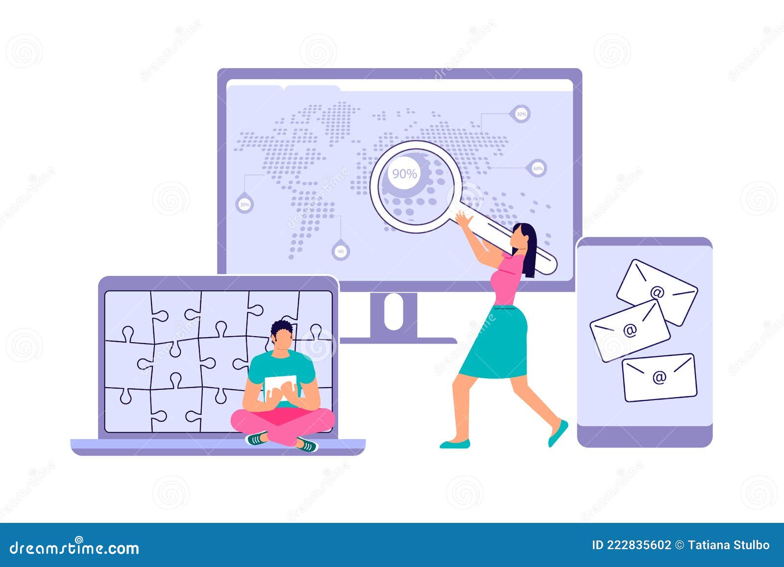 SEO Optimization Banner Template on White Background. Stock ...