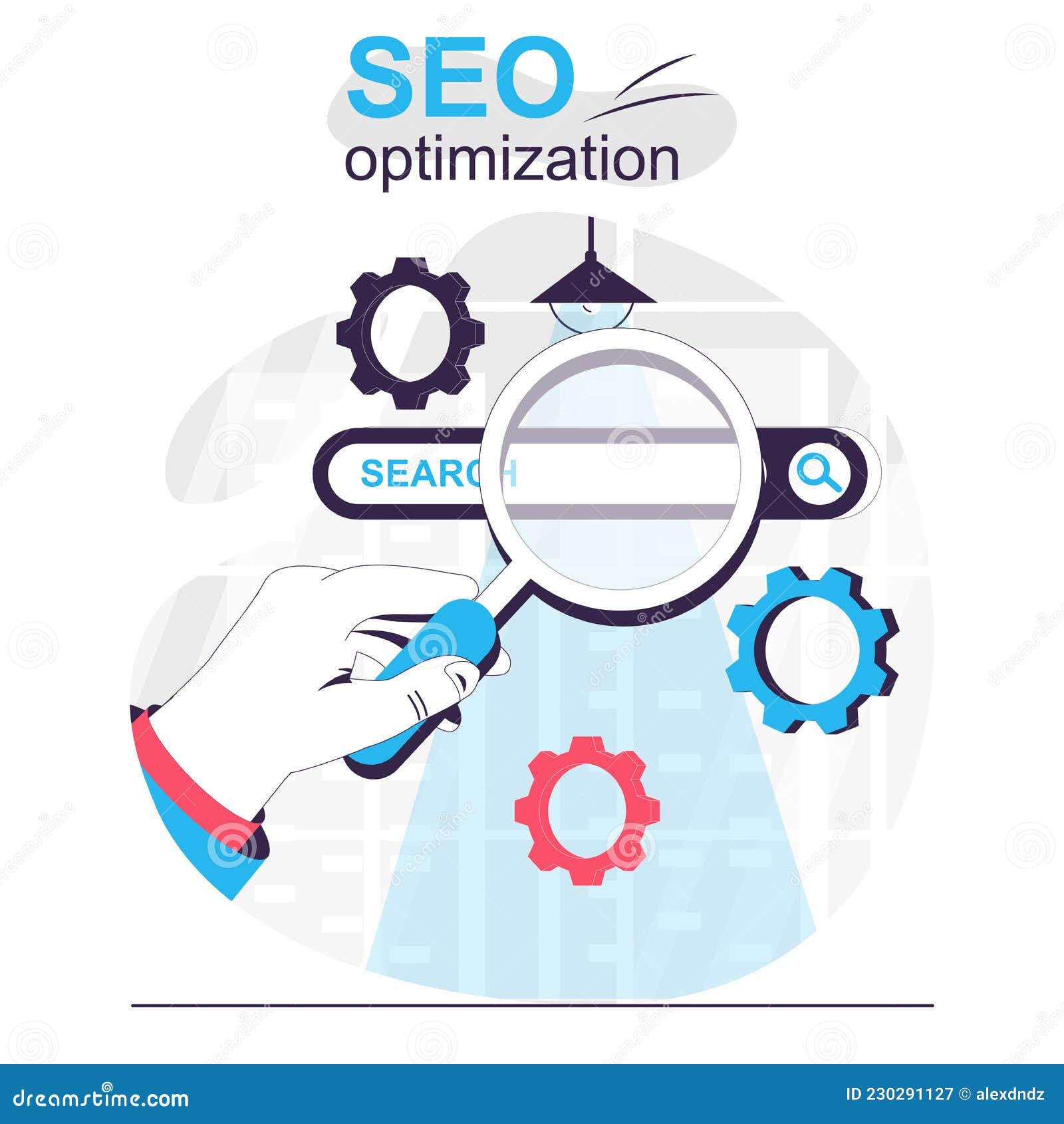 Seo Optimization Isolated Cartoon Concept. Stock Vector - Illustration ...