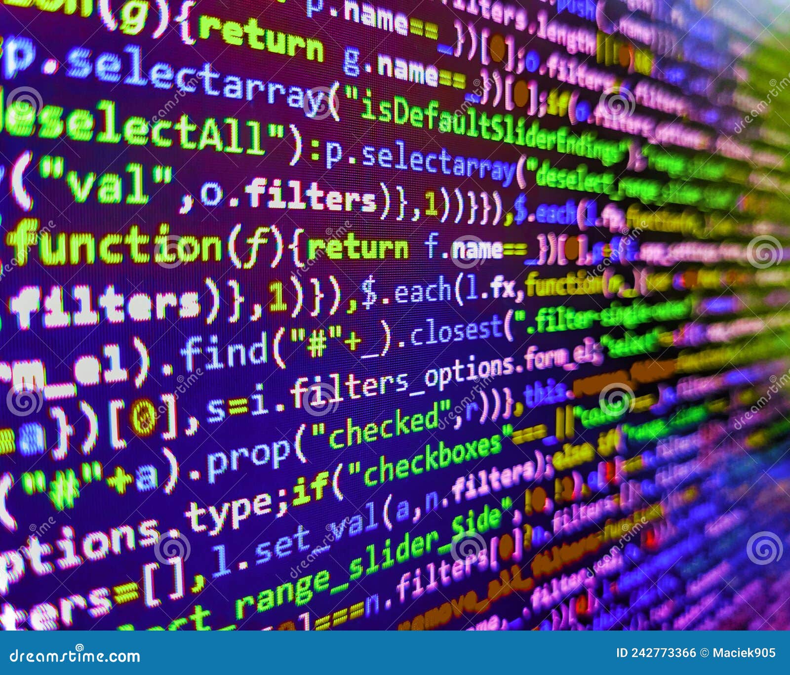 SEO Optimization. Letters, Chars, and Digits. Writing Programming Code ...
