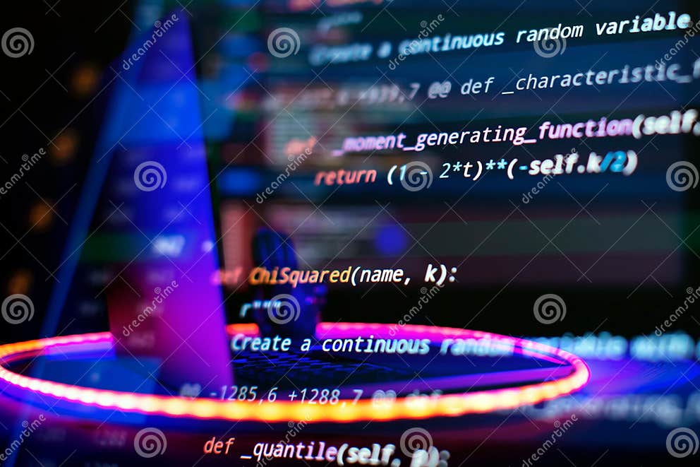 Seo Optimization Modern Tech Php Syntax Highlighted Writing Programming Functions On Laptop 0275