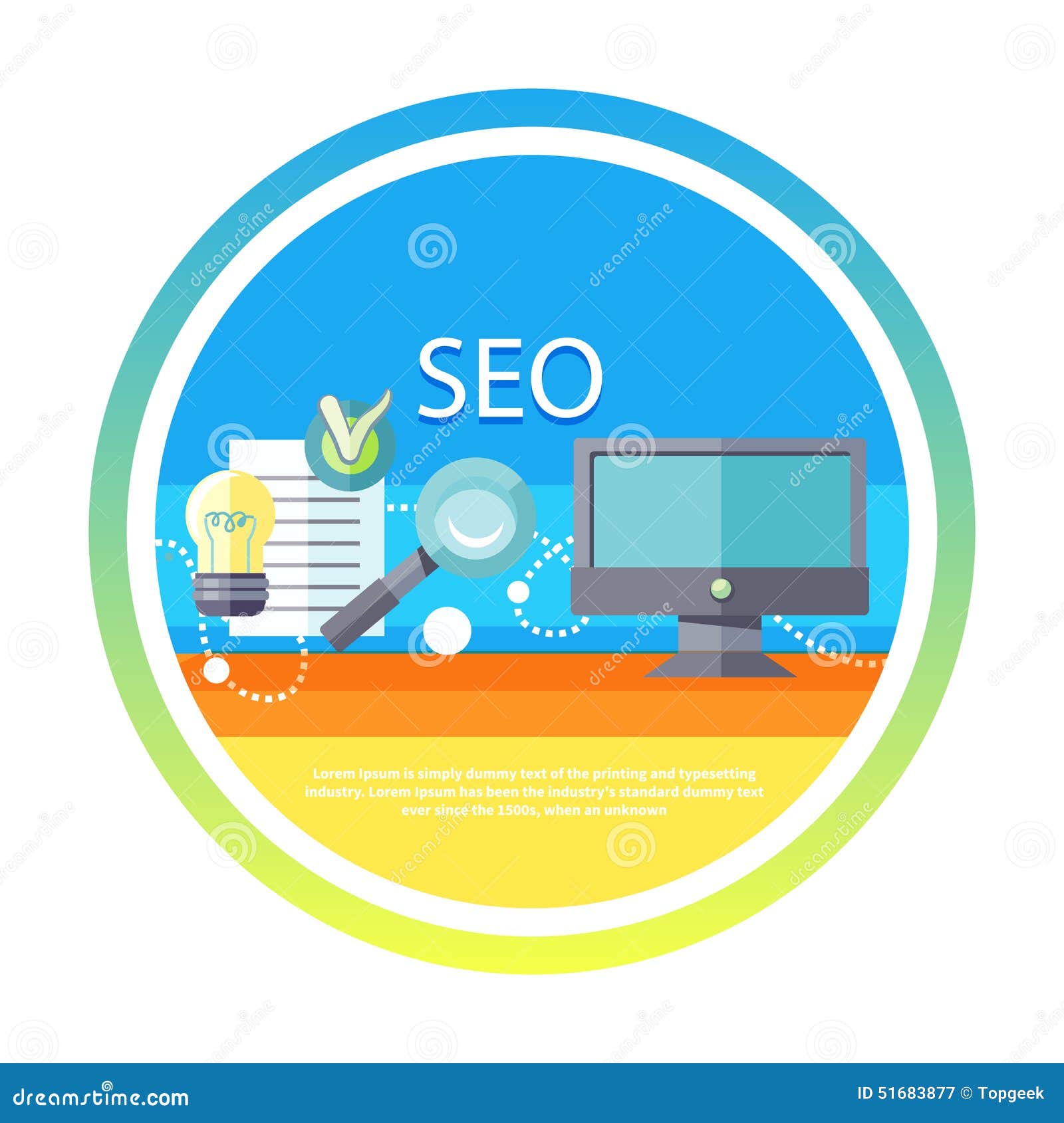 Seo Optimization Programming Process Stock Vector Illustration Of Flat Information 51683877