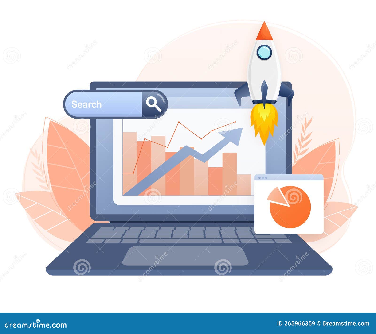 Seo Optimization Web Analytics And Seo Marketing Social Media Concept