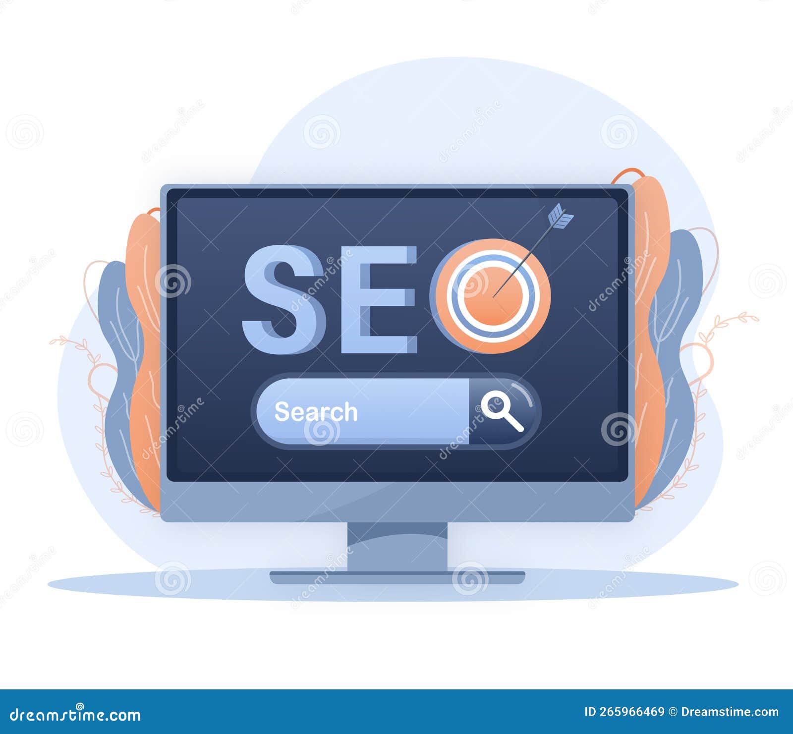 Seo Optimization Web Analytics And Seo Marketing Social Media Concept