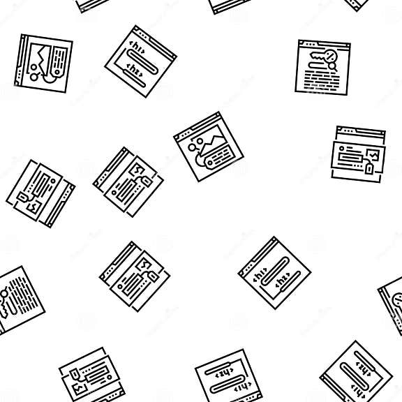 Seo Optimize Community Seamless Pattern Vector Stock Illustration ...