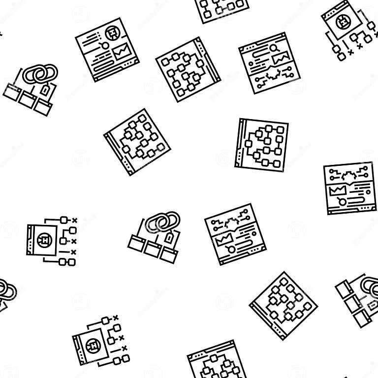 Seo Optimize Community Seamless Pattern Vector Stock Illustration ...