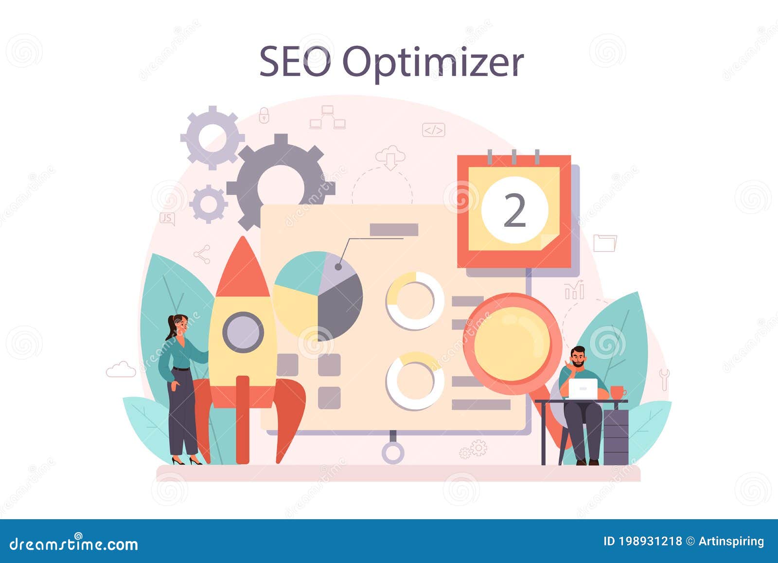 SEO Optimizer Concept. Idea of Search Engine Optimization Stock Vector ...