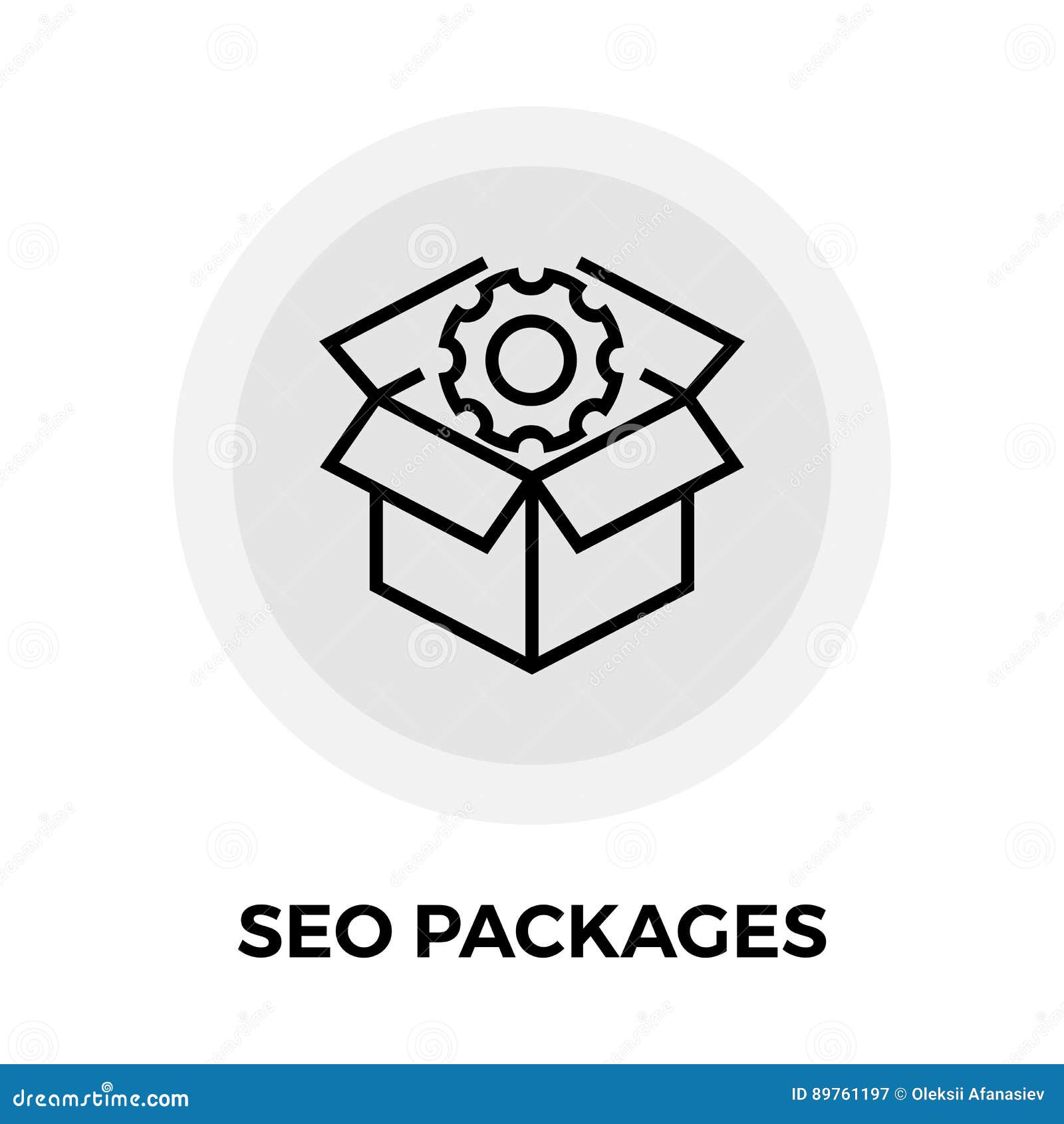 SEO Packages Line Icon stock vector. Illustration of technology - 89761197