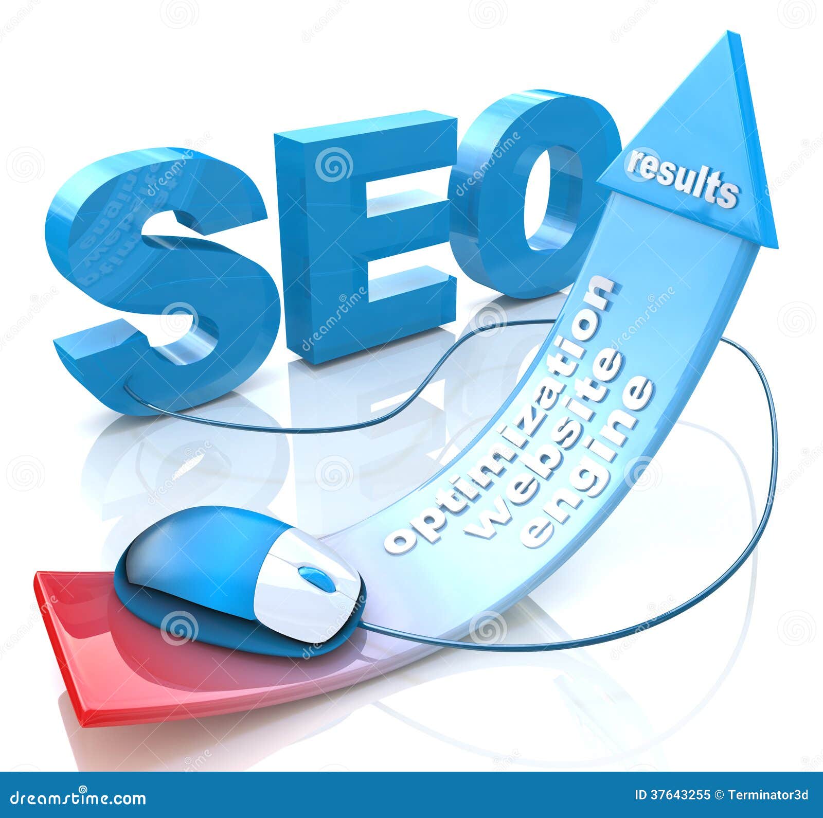 SEO positive red arrow stock illustration. Illustration of network ...