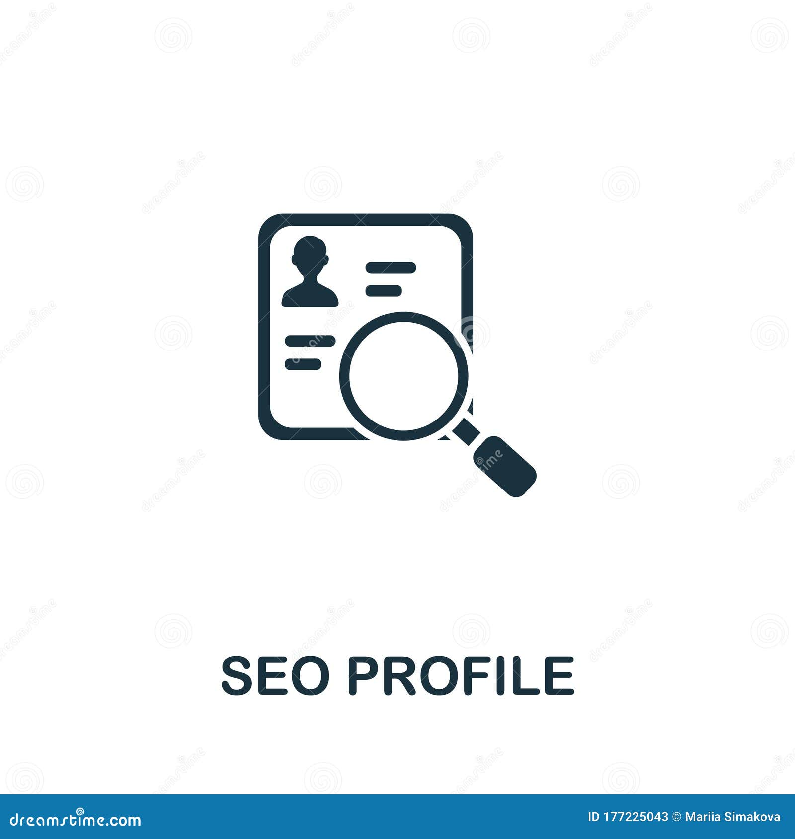 Seo Profile Icon from Seo Collection. Simple Line Seo Profile Icon for ...
