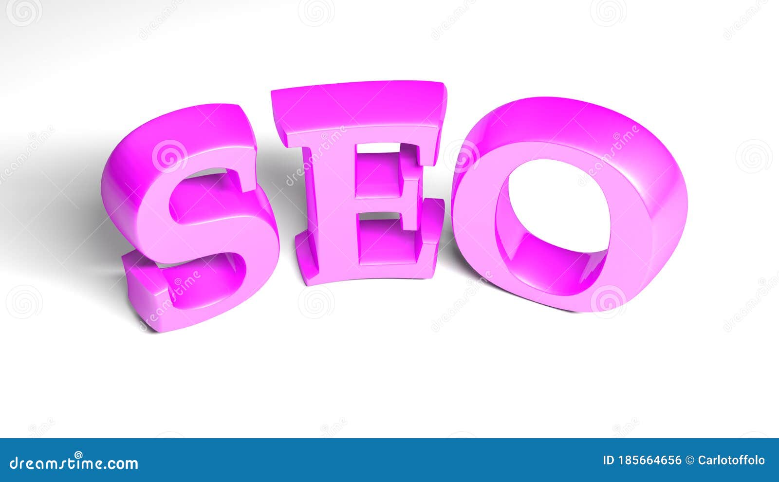 SEO Purple Isolated on White Background - 3D Rendering Illustration ...