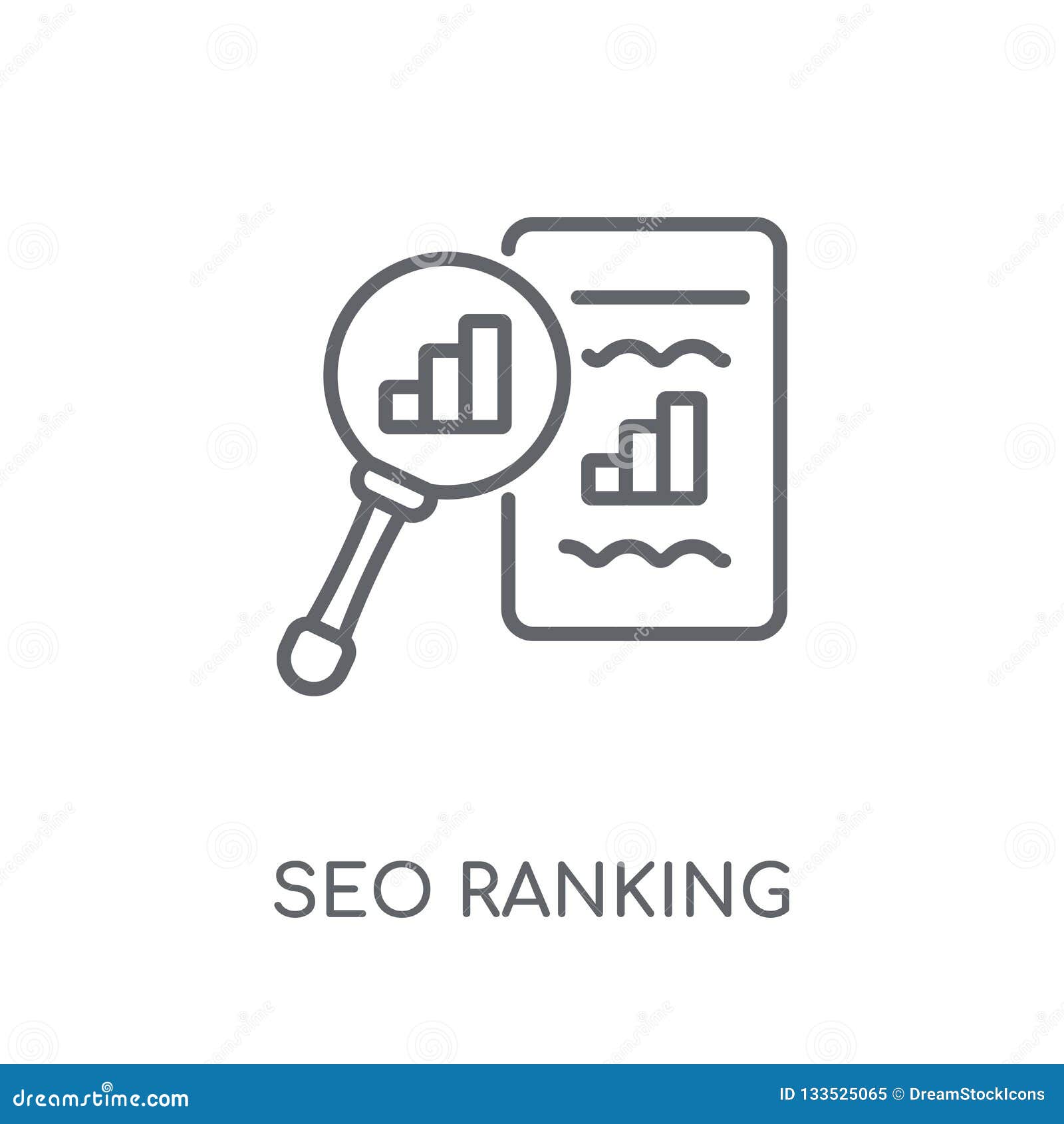 SEO Ranking Linear Icon. Modern Outline SEO Ranking Logo Concept Stock ...