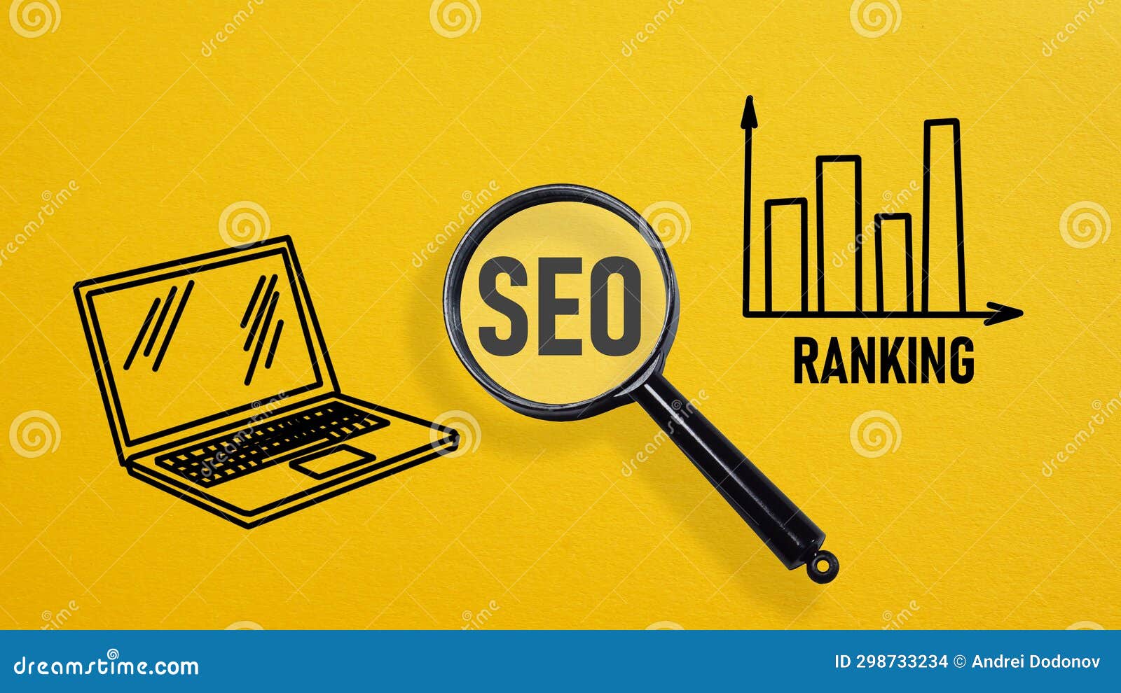 SEO Ranking is Shown Using the Text Stock Photo - Image of online ...
