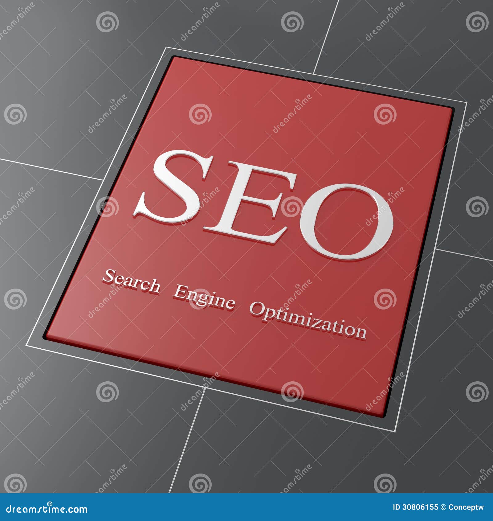 SEO red button stock illustration. Illustration of search - 30806155