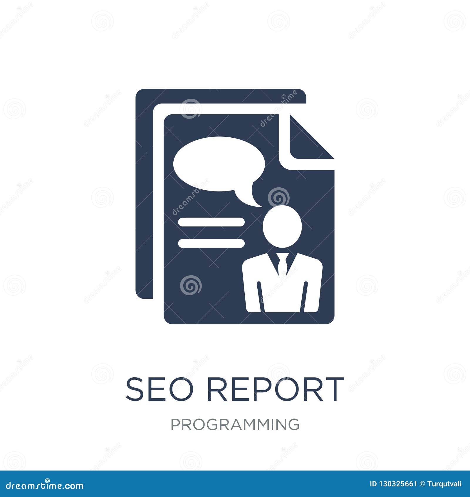 SEO Report Icon. Trendy Flat Vector SEO Report Icon on White Background ...