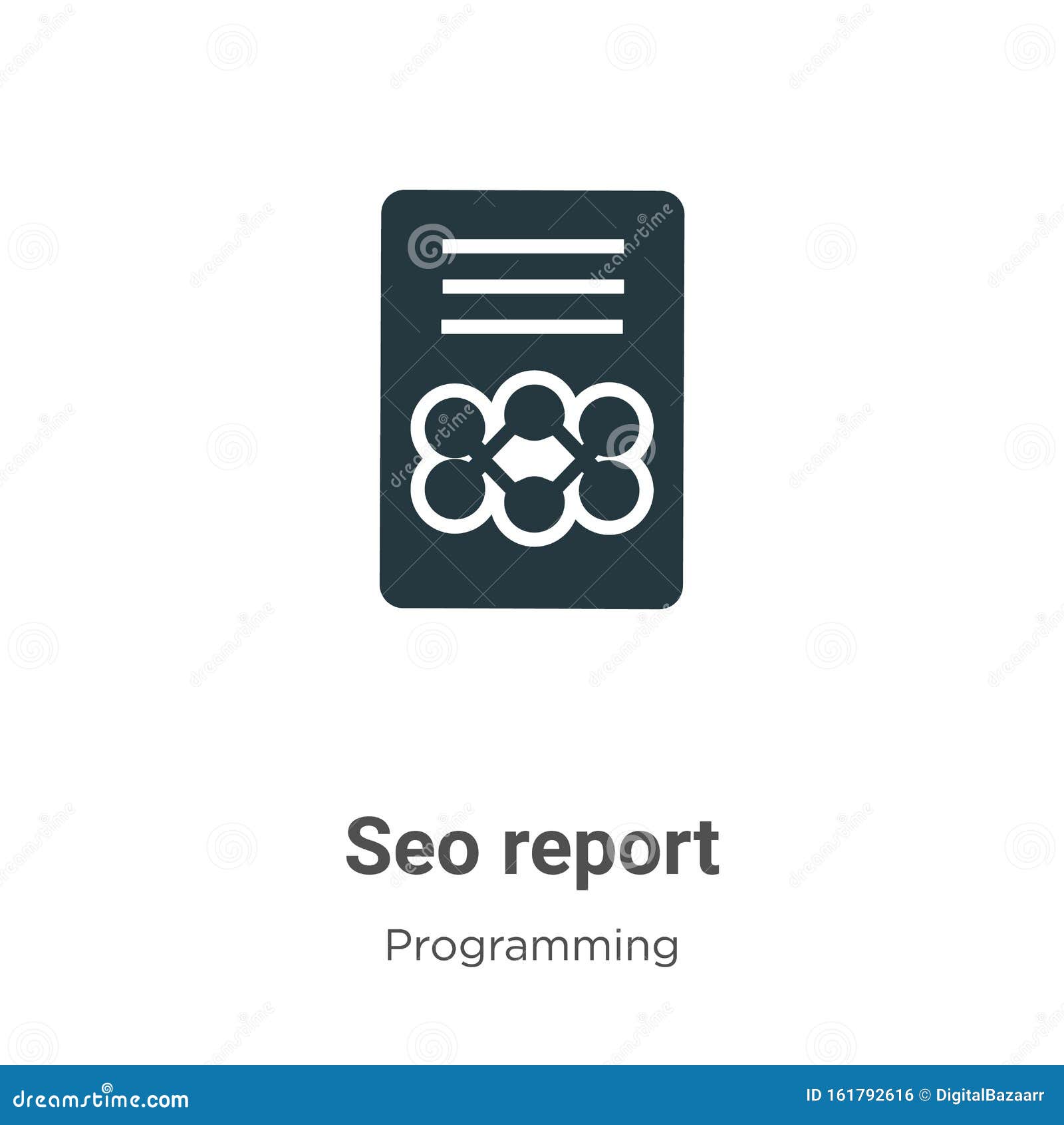 Seo Report Vector Icon on White Background. Flat Vector Seo Report Icon ...