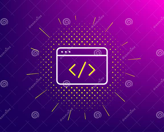 Seo Script Line Icon. Web Programming Sign. Traffic Management. Vector Stock Vector ...