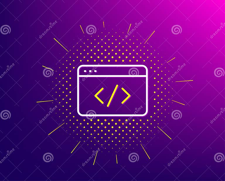 Seo Script Line Icon. Web Programming Sign. Traffic Management. Vector Stock Vector ...