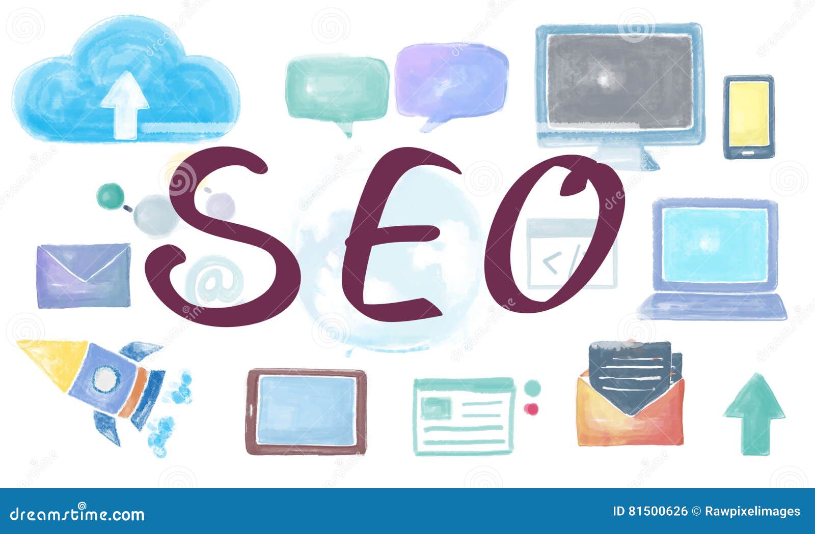 SEO Search Engine Optimization Browsing Searching Concept Stock ...