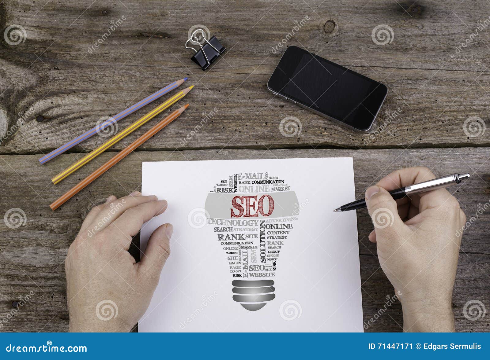 SEO (search Engine Optimization) Bulb Word Cloud Stock Image - Image of ...