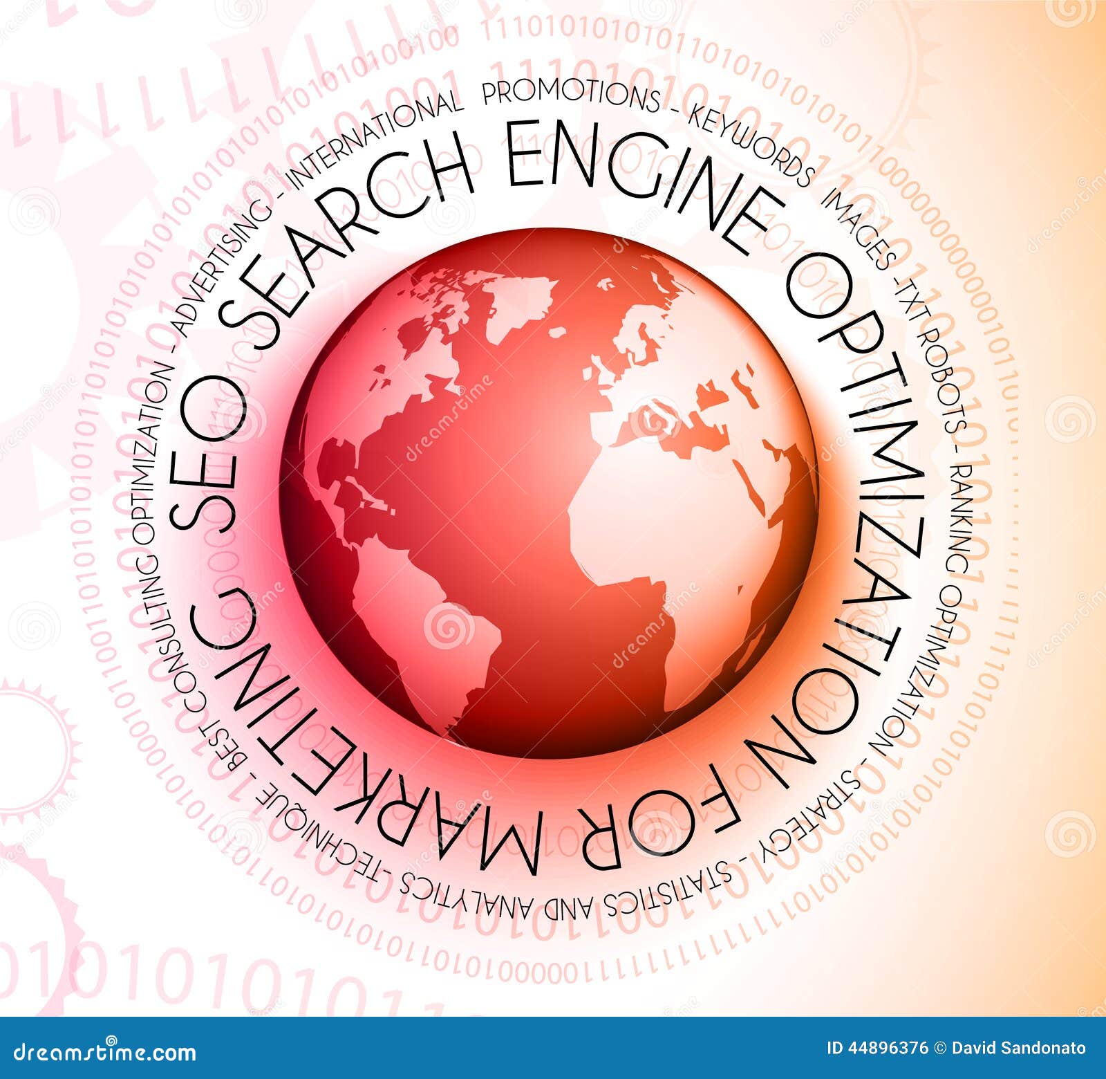 SEO Search Engine Optimization Concept with Abstract Designs Stock ...