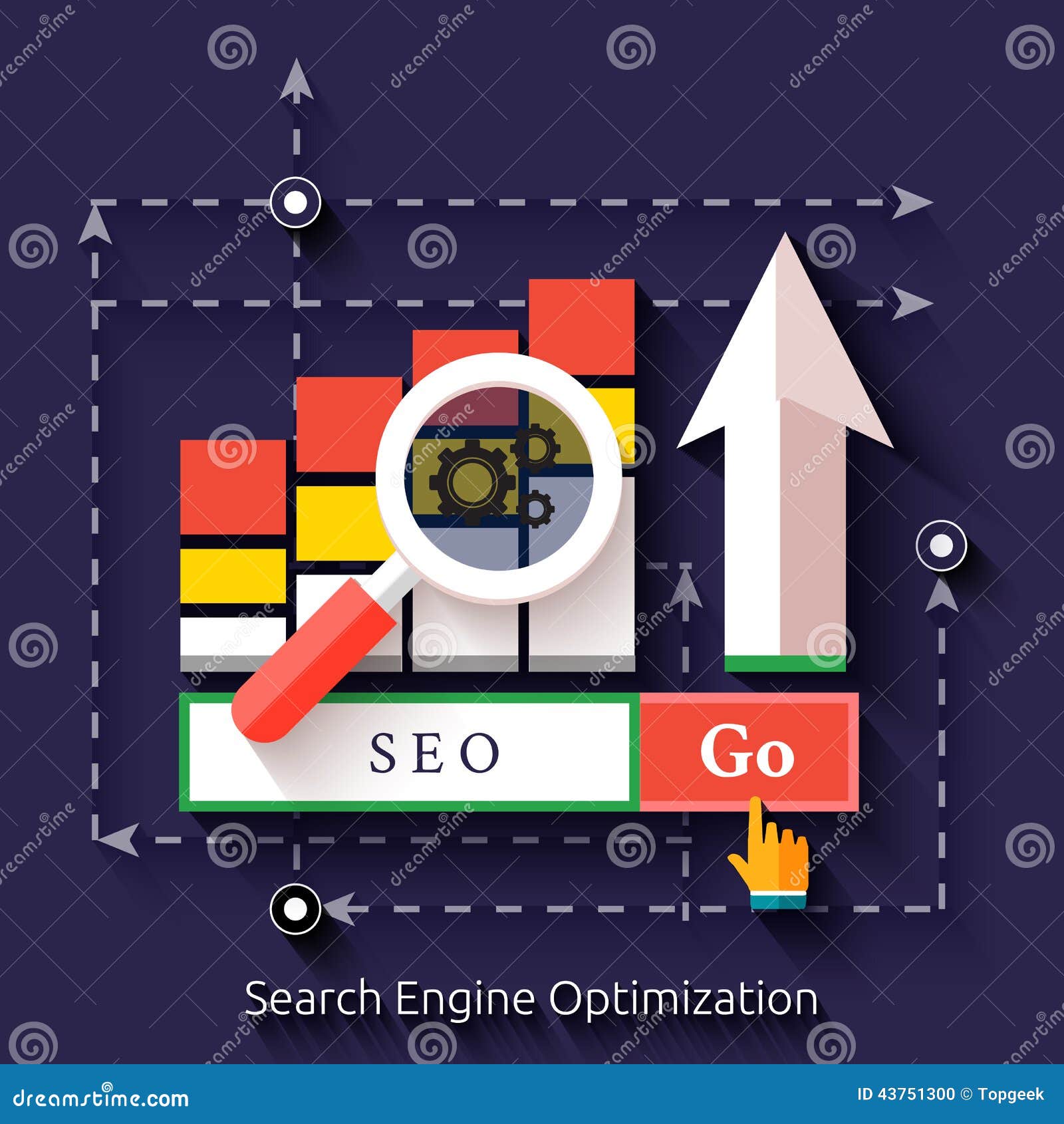 Seo Search Engine Optimization Programming Process Stock Vector ...