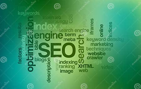 SEO Search Engine Optimization Word Cloud Stock Illustration ...