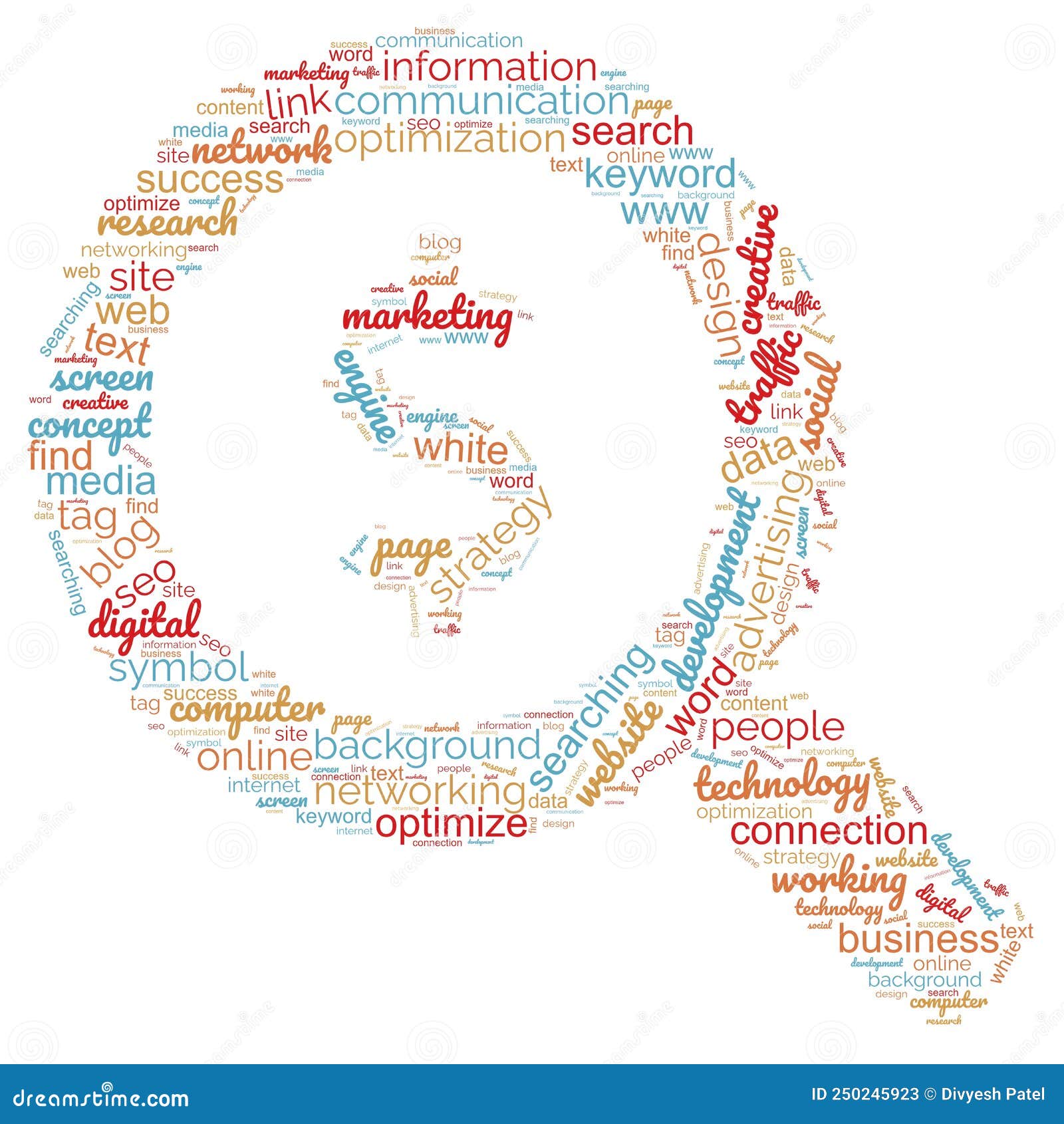 SEO - Search Engine Optimization in Word Cloud Stock Illustration ...