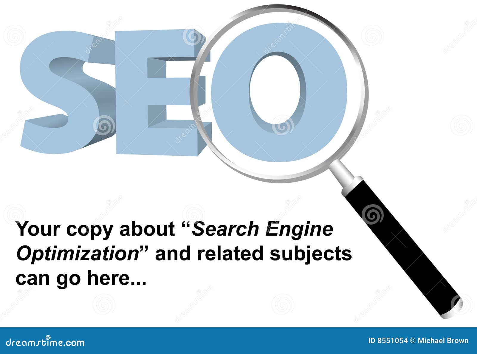 SEO Search Engine Optimized Magnifying Glass Stock Vector ...