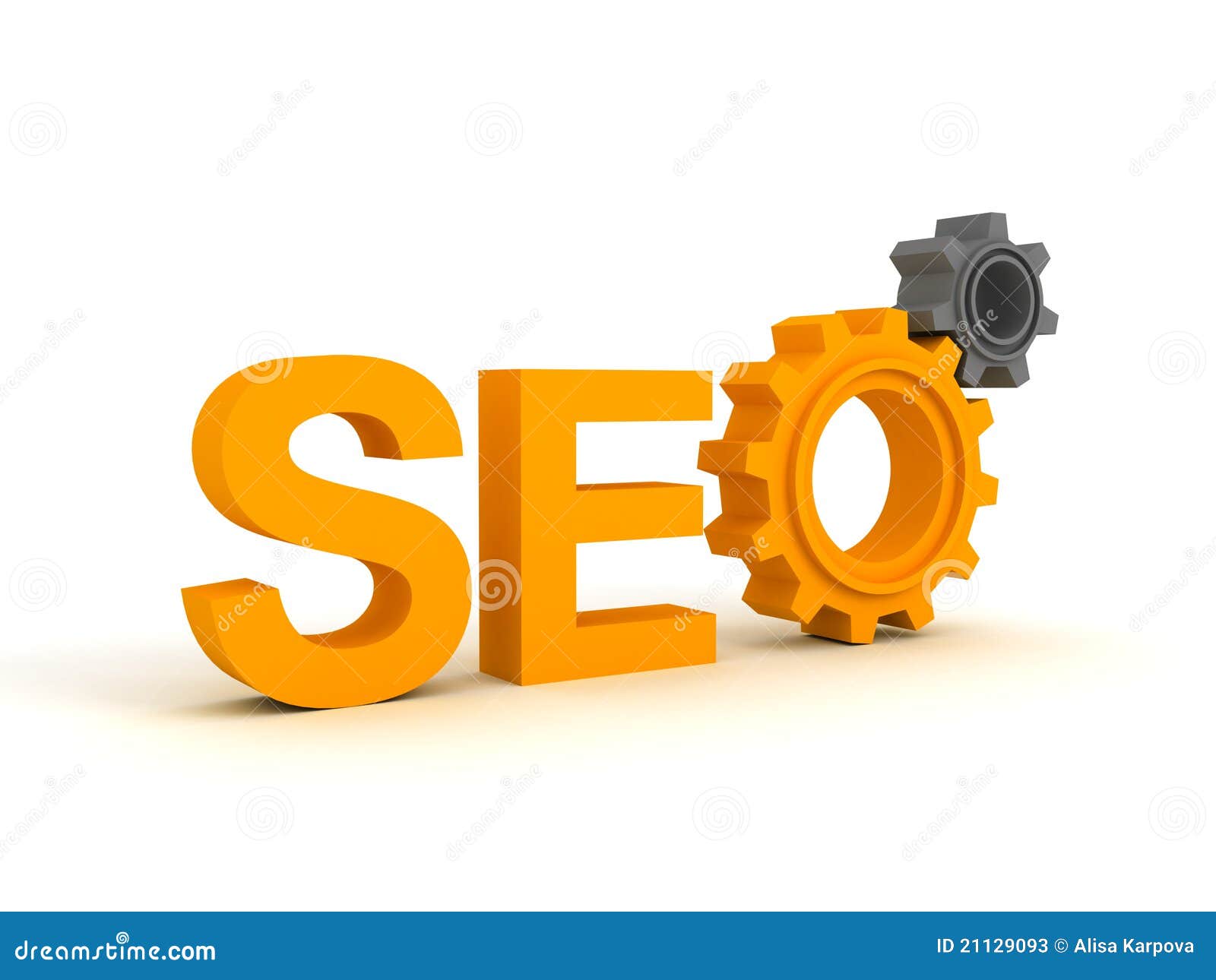 SEO - Search Engine Symbol with Gears Stock Illustration - Illustration ...