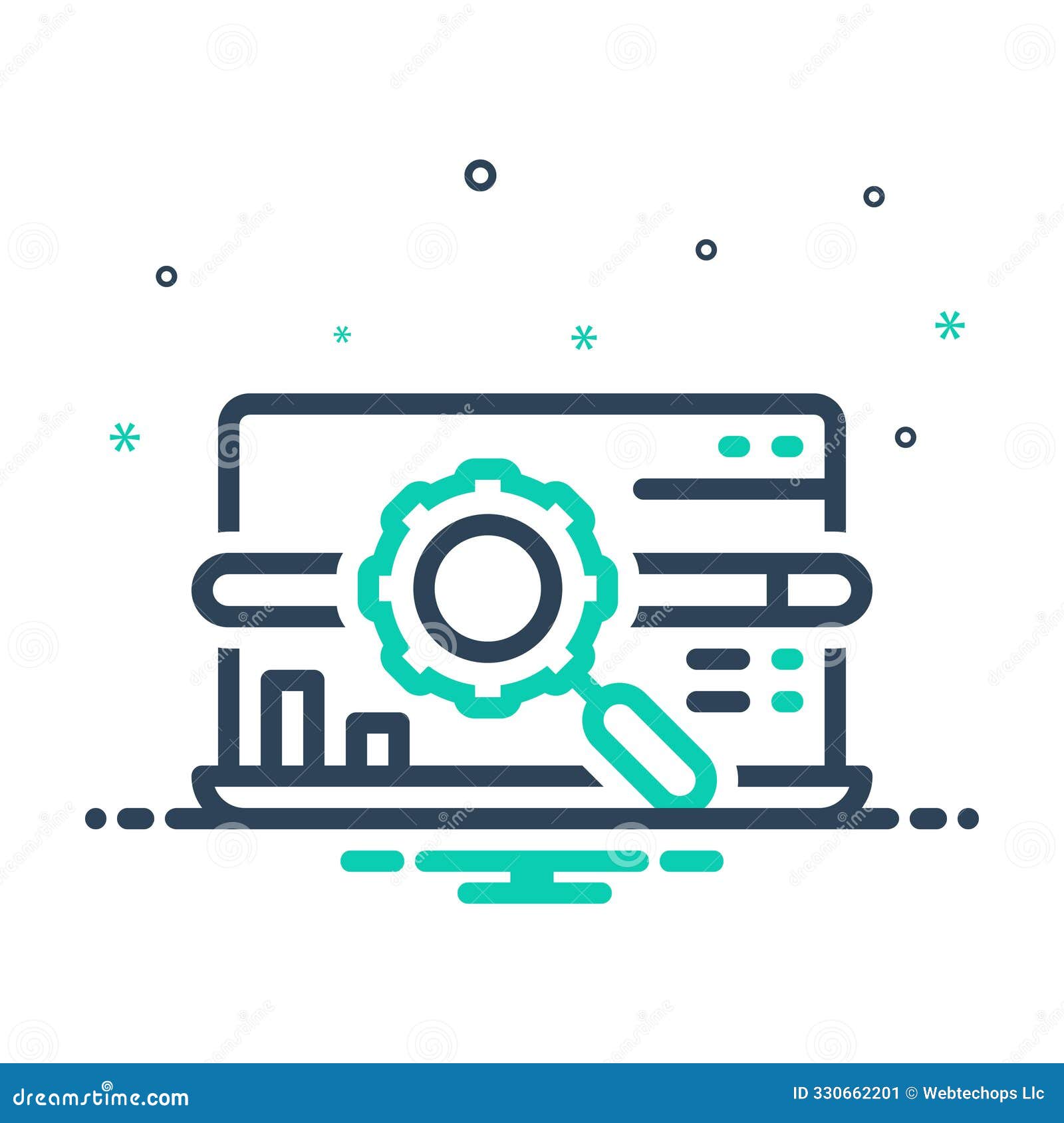 Mix Icon for Seo Sem Marketing, Seo Sem and Search Stock Illustration ...