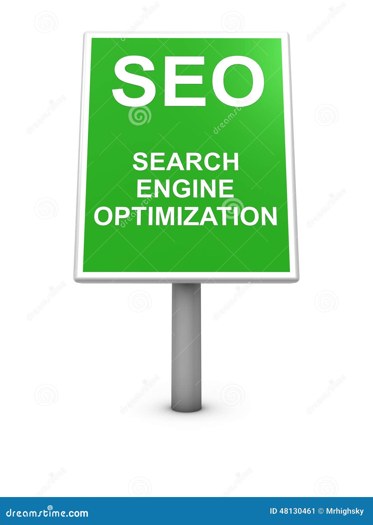 SEO sign board stock illustration. Illustration of render - 48130461