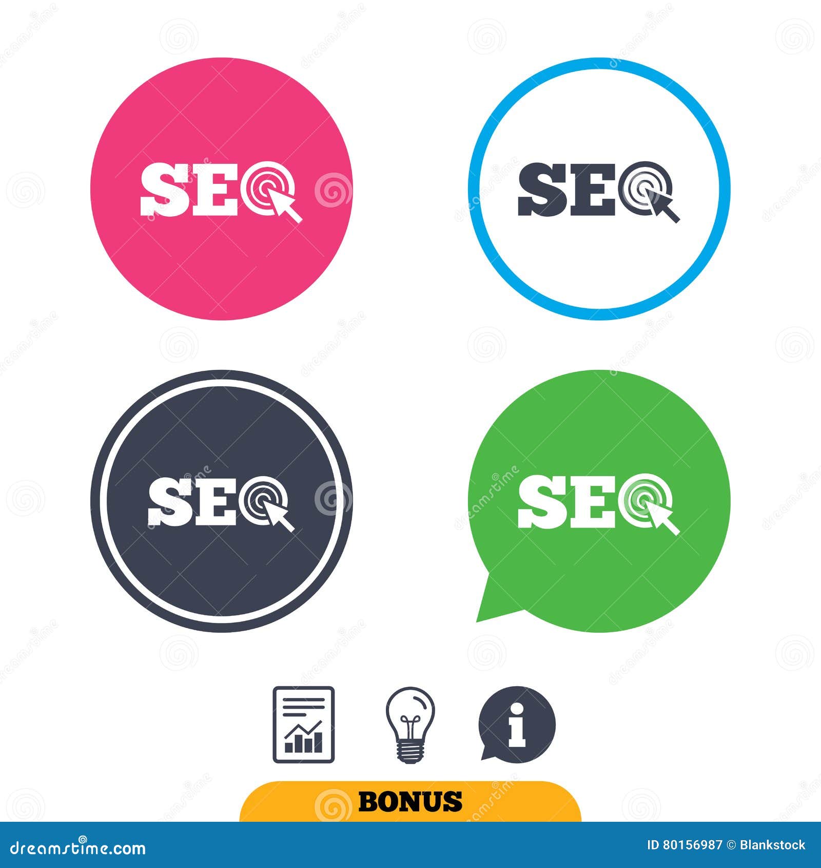 SEO Sign Icon. Search Engine Optimization Symbol Stock Vector ...