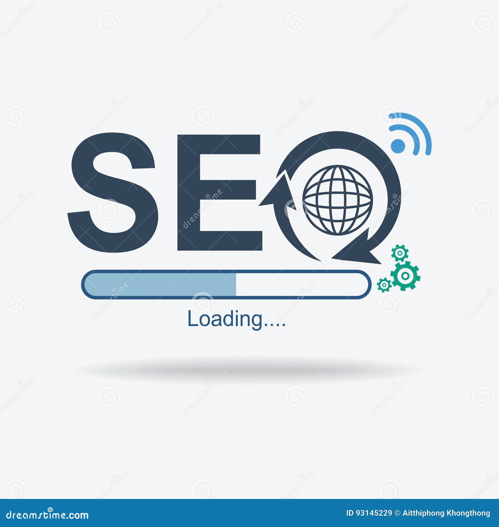 Seo Sign Logo Search Engine Optimization Symbol Flat Design Vector